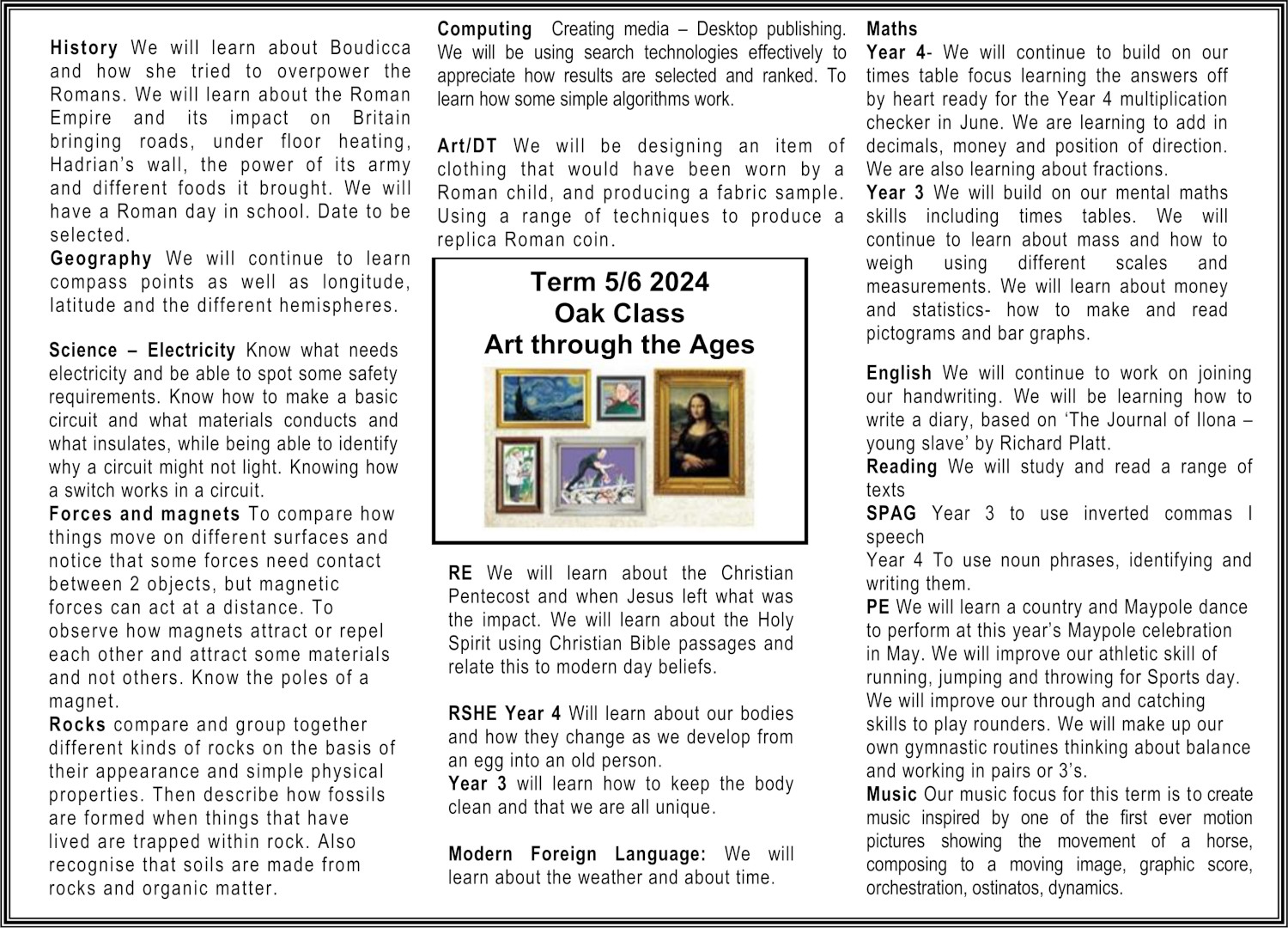 Welcome to Oak Class – Punnetts Town Community Primary School